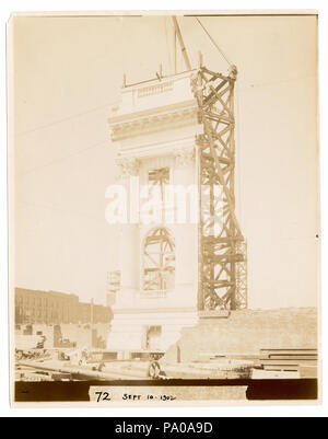 633 Exterior marble work - plaster model of the south end of the Fifth ...
