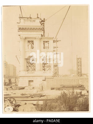 633 Exterior marble work - plaster model of the south end of the Fifth ...