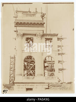 Exterior marble work - plaster model of the south end of the Fifth ...