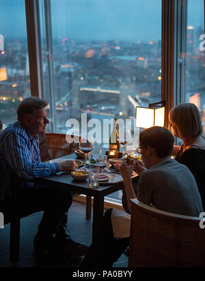 The Oblix restaurant at the Shard,London Bridge Stock Photo - Alamy