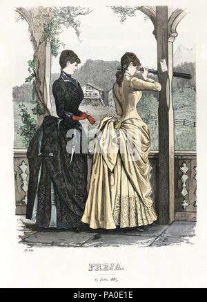 675 Freja- illustrerad skandinavisk modetidning 1885, illustration nr ...