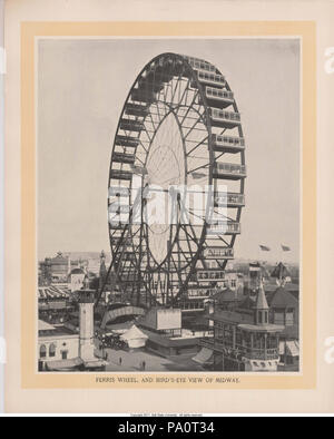Aerial view of the Ferris Wheel at the 1893 World's Columbian ...