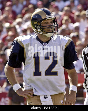 St. Louis Rams quarterback Jamie Martin scrambles out of the pocket ...