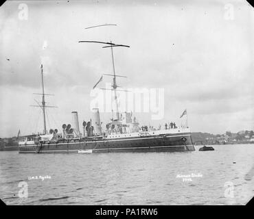 HMS Psyche at Halifax circa 1901 LAC 3332897 Stock Photo - Alamy