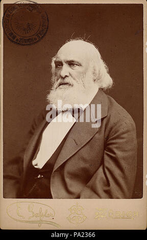 Portrait of Gottfried Kinkel (1815-1882), a German professor, poet, and ...