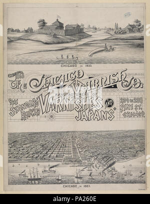 Chicago in 1833. Chicago in 1883 Stock Photo - Alamy