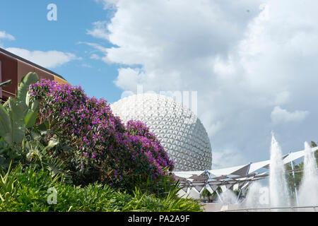 Spaceship Earth, the icon of Epcot Center at the Walt Disney World ...