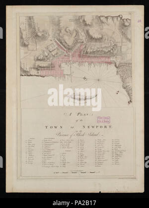 A plan of the town of Newport in Rhode Island 1777 by Faden, William ...