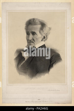 A historical portrait of Andrew Jackson, the 7th President of the ...