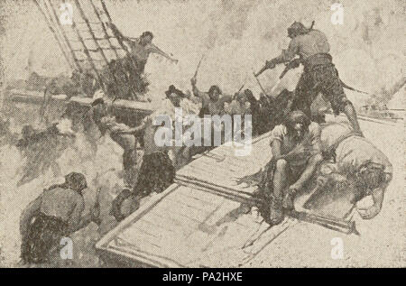 Blackbeard. Fearsome English Caribbean pirate, Edward Teach or Thatch ...