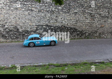 Talbot-Lago T 26 GS Berlinette 1950 old racing car in rally Mille ...