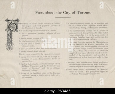 Facts about the City of Toronto Stock Photo - Alamy