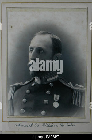 Cabinet photograph of Sir William Fane de Salis, RN, wearing one medal ...