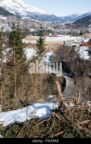 View to Vossvangen, Norway Stock Photo - Alamy