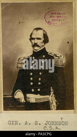 A portrait of Albert Sidney Johnston, a Confederate general during the ...