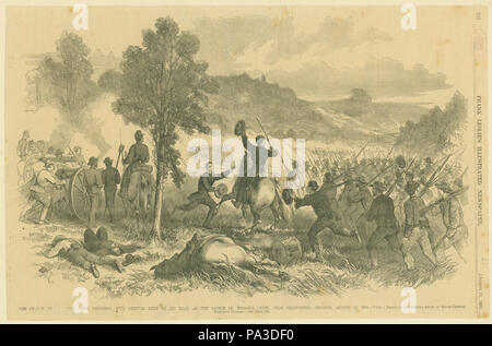 The charge of the First Iowa Regiment, with General Nathaniel Lyon at ...