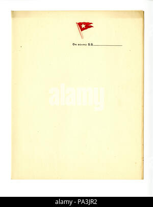 Blank White Star Line stationery, ca. 1912 Stock Photo - Alamy