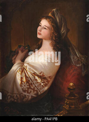 Pollak Leopold - Junge Russin in Tracht - Austrian School - 19th ...