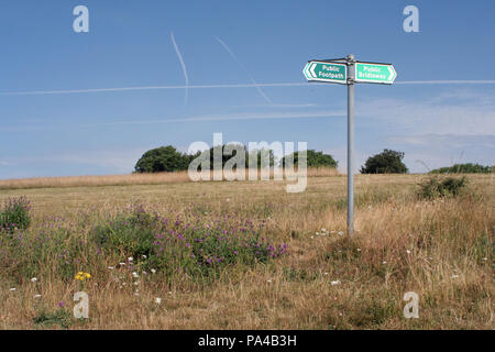 Highdown Iron Age hill fort near Worthing, West Sussex, UK Stock Photo ...