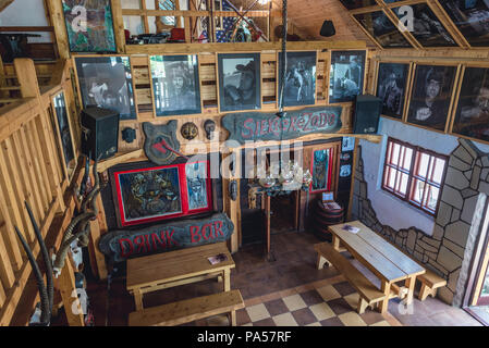 Famous Siekierezada Bar in Cisna village, Lesko County in Podkarpackie ...