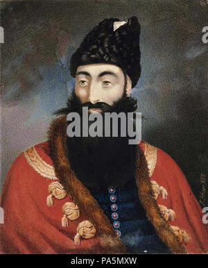A Portrait of The Crown Prince Abbas Mirza, Signed L. Herr, Dated (1 ...