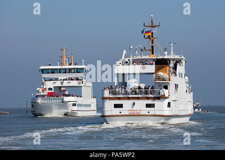 Ferries between Norden-Norddeich and Norderney island, East Frisia ...