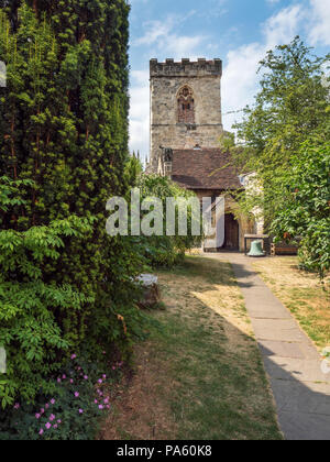 Medieval York UK; Goodramgate, a historic street in York, and Monk Bar ...
