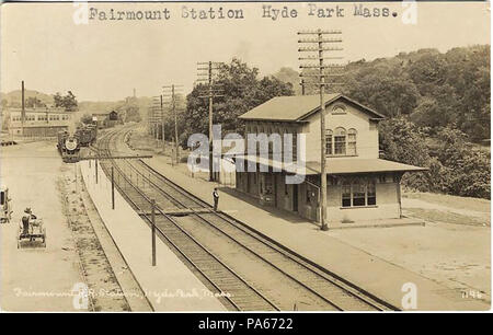 Fairmount station postcard Stock Photo - Alamy