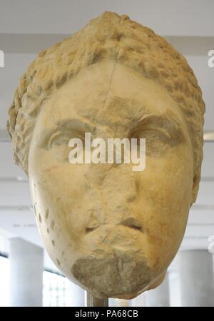 Artemis Brauronia. The head of the cult statue of the Goddess, the work ...