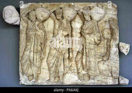 ancient world, Greece, religion, procession of the Panathenaea, relief ...