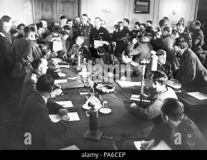Photograph of Field Marshal Wilhelm Keitel (1882-1946) signing the ...