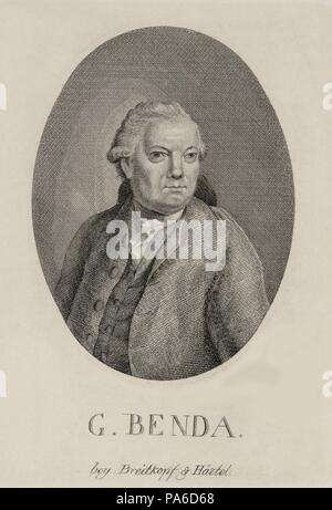 Portrait of the composer Georg Benda (1722-1795). Museum: Russian State ...