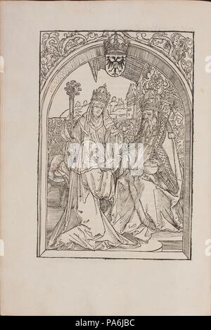 Hrotsvit presents Emperor Otto the Great with her Gesta Oddonis, in the ...