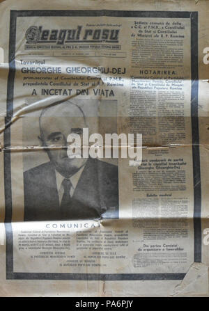 The head of the Romanian Communist Party, Gheorghe Gheorghiu-Dej, on ...