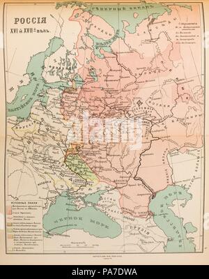 Map of Muscovy. Museum: PRIVATE COLLECTION Stock Photo - Alamy