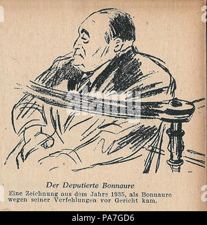 Gaston Bonnaure 1935 caricature 2 Stock Photo - Alamy