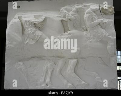 South frieze. Parthenon. Horsemen. Acropolis of Athens. Greece. ca. 438 ...