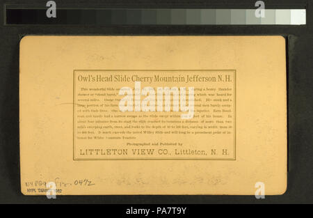 From Owl's Head, Cherry Mt Slide, Jefferson, NH, from Robert N Dennis ...