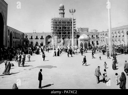 Atiq courtyard, Imam Reza shrine 1882 Stock Photo - Alamy