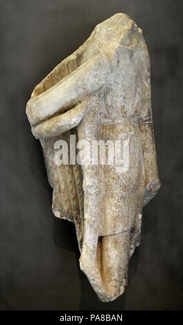 Greek art. The parapet of the Athena Nike temple. Lower part of a Nike ...