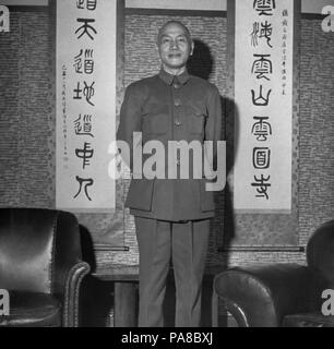 Official portrait of Chiang Kai-shek, Chinese military and statesman ...