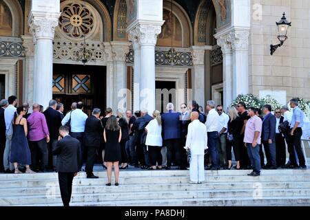 Athens, Greece. 20th July, 2018. Funeral of Sokratis S. Kokkalis son of ...