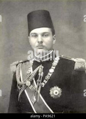 A portrait of King Farouk of Egypt with his family, highlighting the ...
