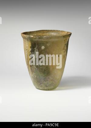 Glass beaker. Culture: Roman. Dimensions: Height: 3 9/16in. (9cm ...
