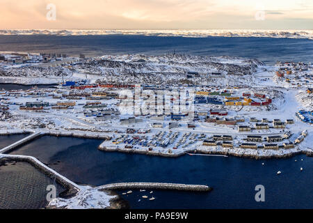 AERIAL VIEW OF NUUK, CAPITAL OF GREENLAND Stock Photo - Alamy