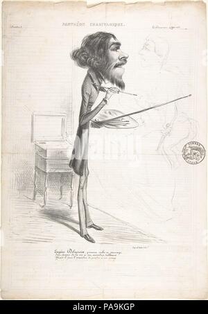 Eugène Delacroix, Medea about to kill her children, painting, 1862 ...