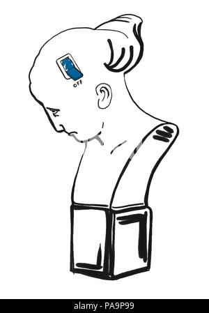 Clinical depression Disorder. Mental health and psychology. Visual ...