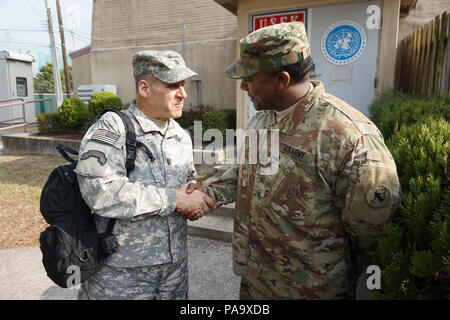 Soldiers at Command Post Oscar (Camp Walker), Korea, during Exercise ...