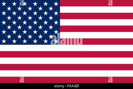 American Country Shapes with Flags on a Highlighted World Map. Vector ...