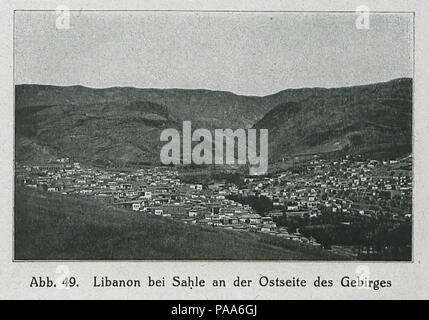 Libanon bei Sahle an der Ostseite des Gebirges Banse Ewald 1919 Stock ...